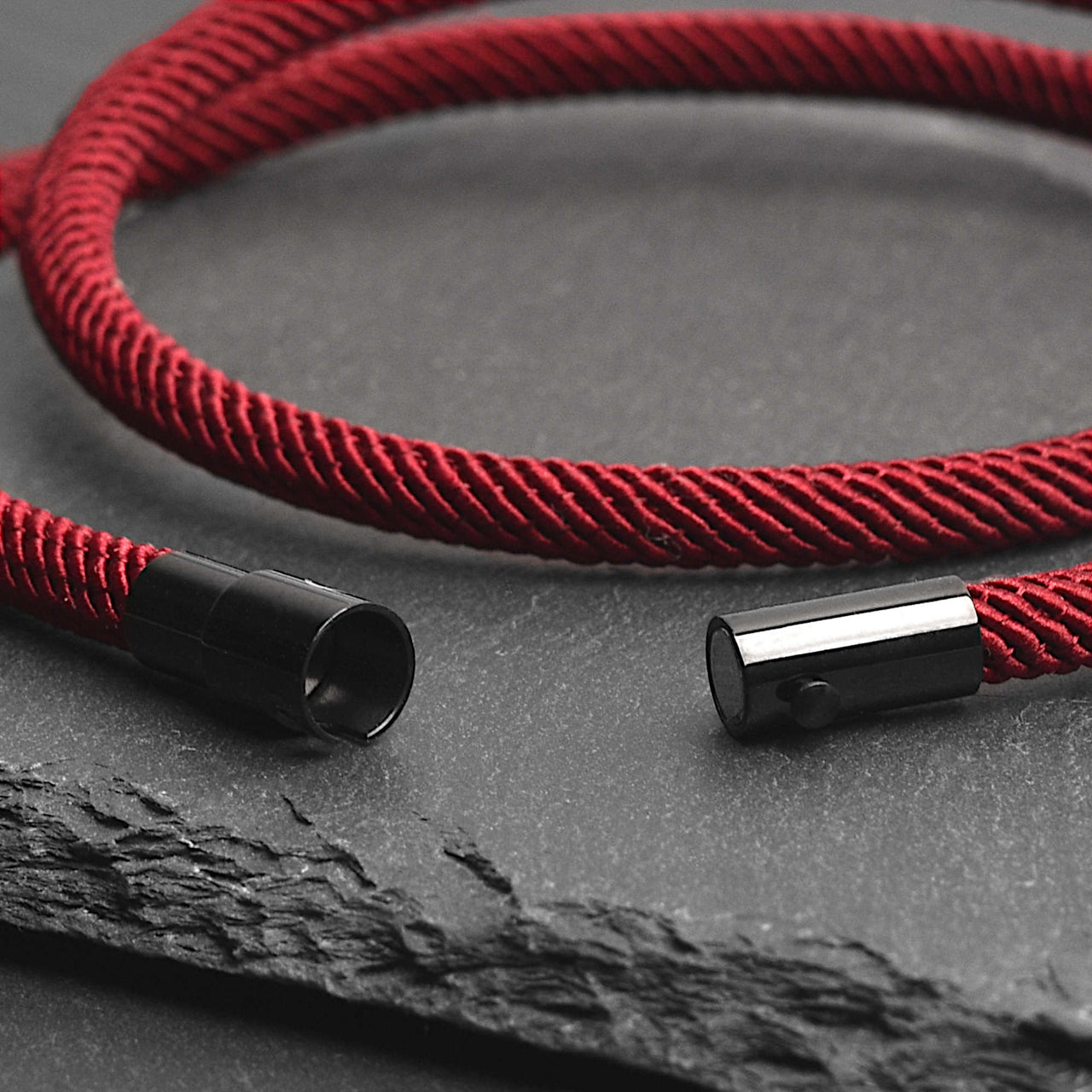 Mars - 4mm Double-layer Milan rope bracelet in wine red | Rianrix ...