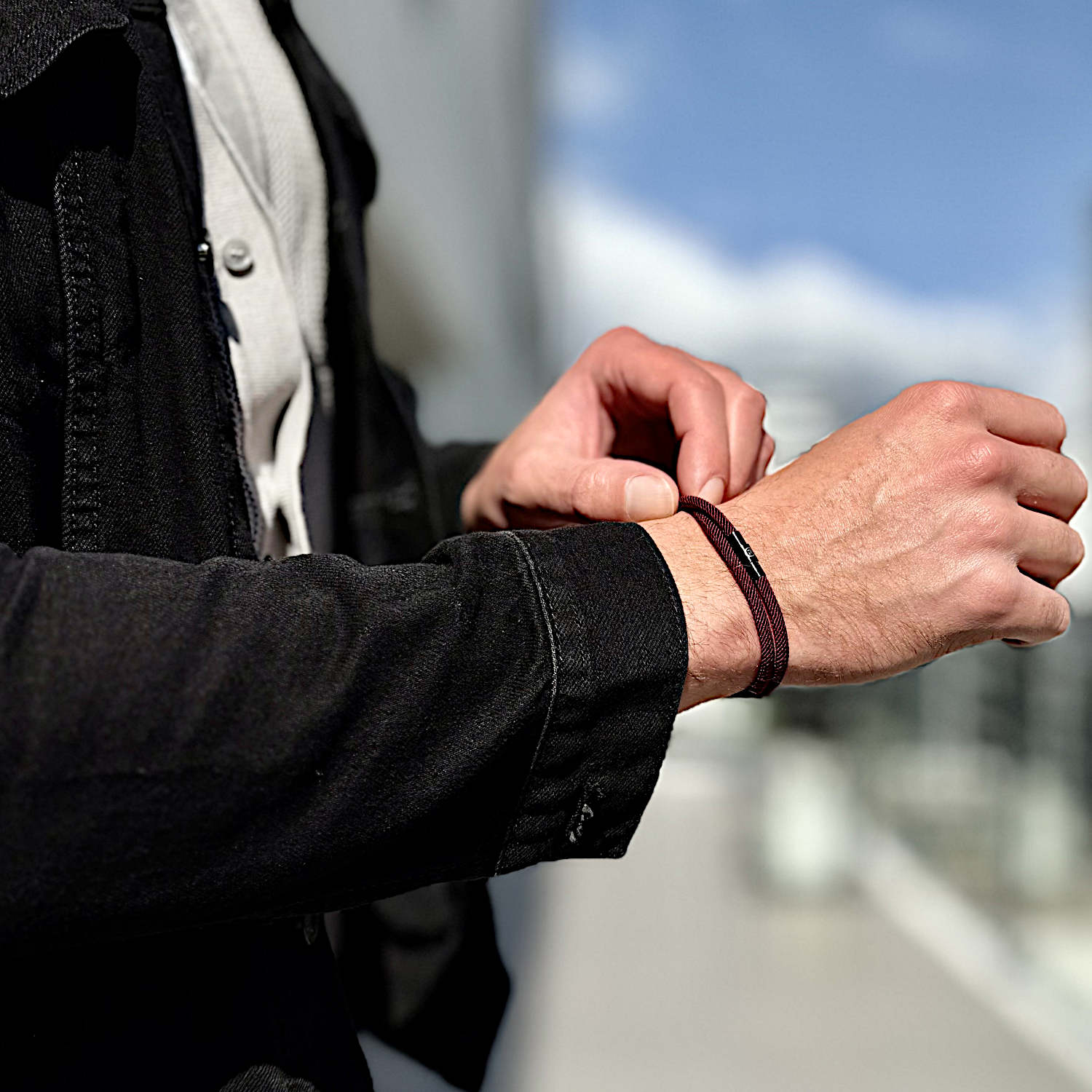 Mars - 4mm Double-layer Milan rope bracelet in wine red | Rianrix ...