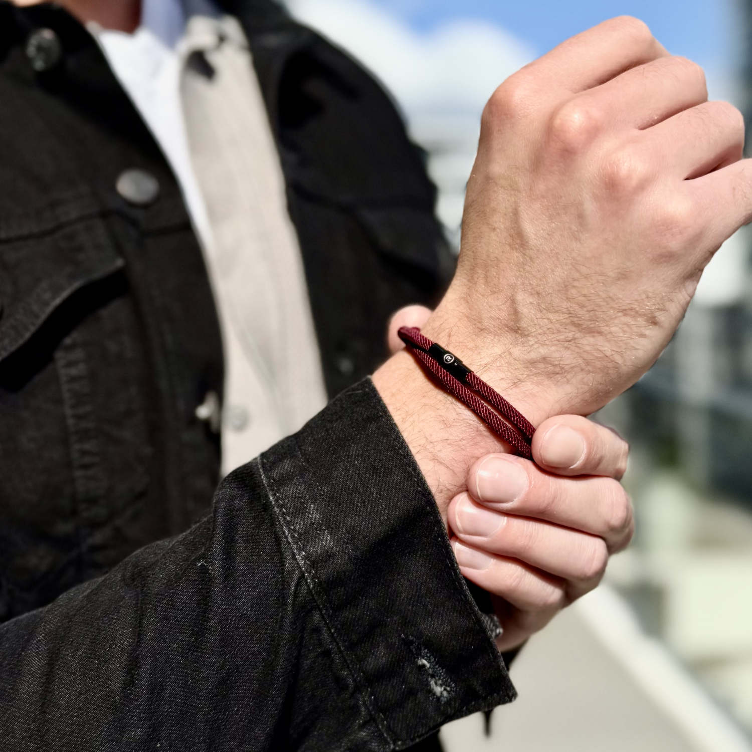 Mars - 4mm Double-layer Milan rope bracelet in wine red | Rianrix ...