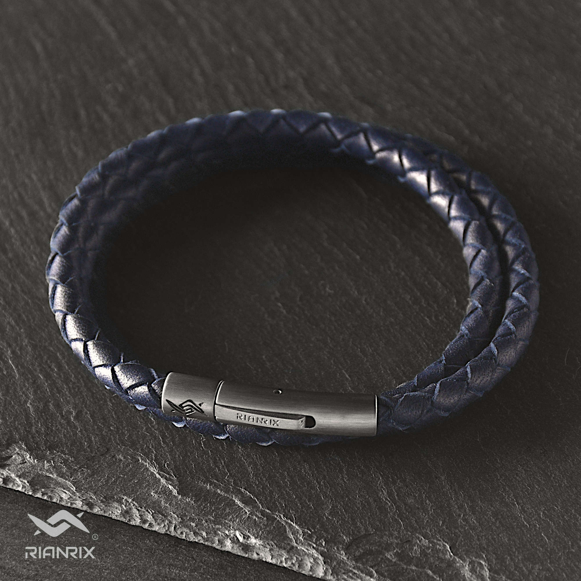 Navarre - 4mm Super Soft Nappa Leather Bracelet in blue | Rianrix ...